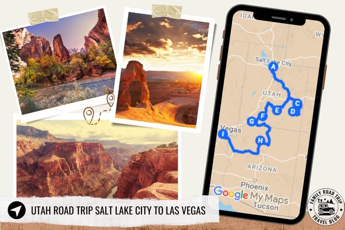Utah Mighty 5 Road Trip Map + 1 Week Itinerary
